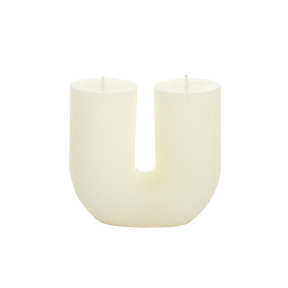 U SHAPED RIBBED CANDLE - 11X5X11CM – FLICKR CANDLES